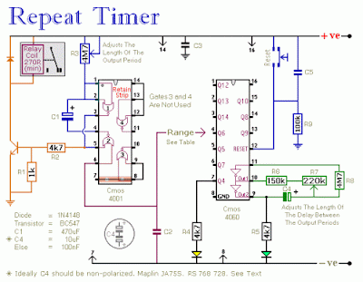 Repeating Interval Timer Circuit - E Circuits Today