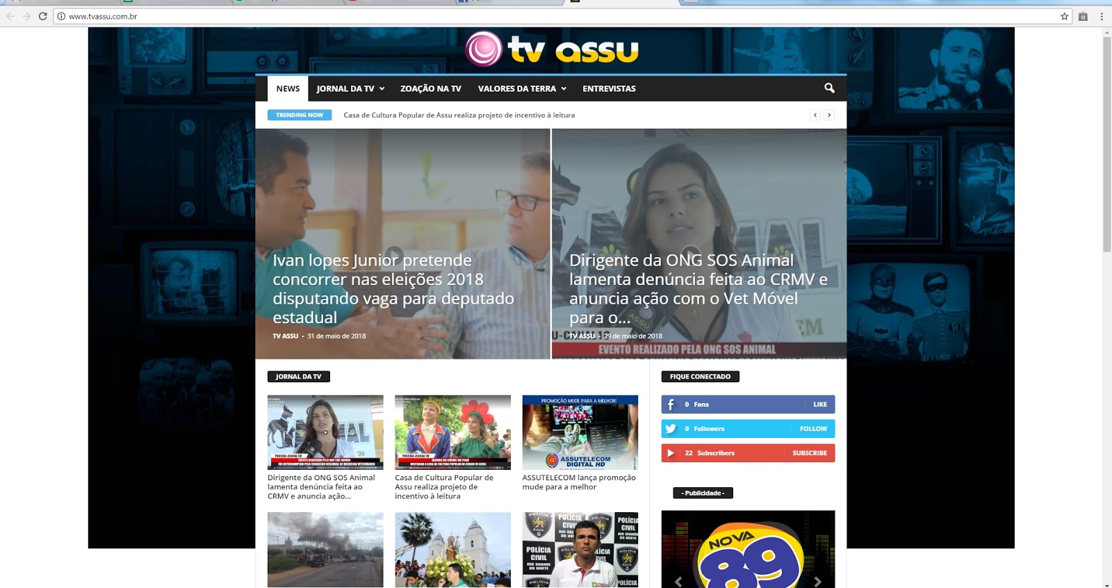 Assú Noticia: TV ASSÚ LANÇA SITE OFICIAL PARA DIVULGAÇÃO DE MATÉRIAS ...