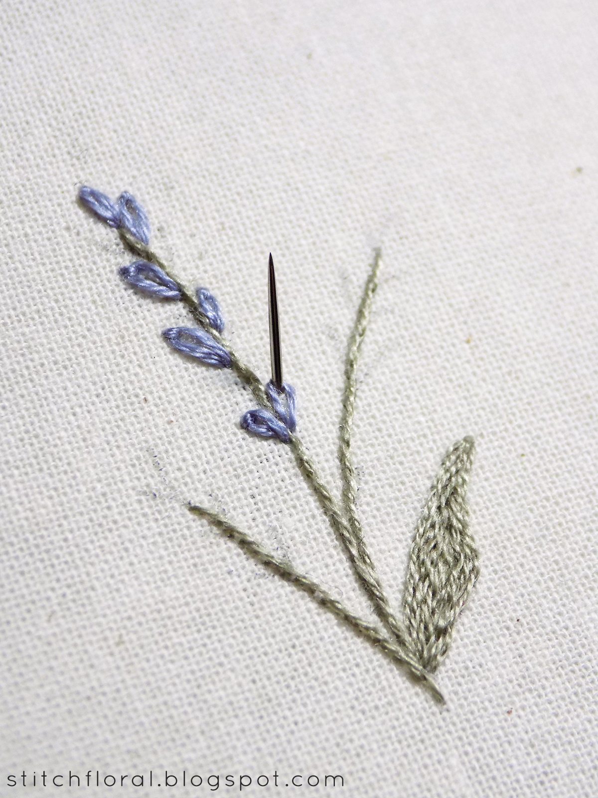 Lavender: embroidered miniature - Stitch Floral