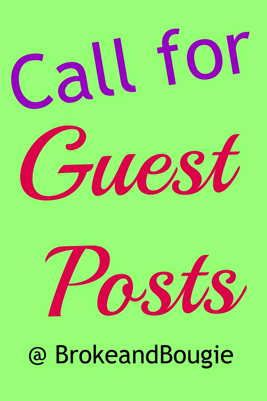 Call for Guest Posts! | LindsSays