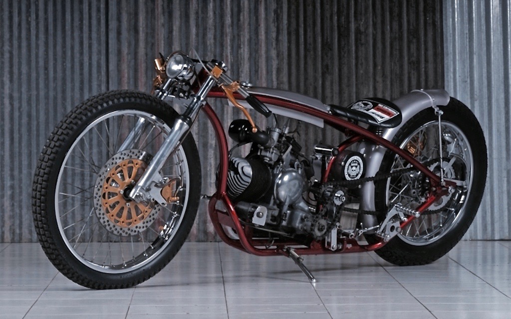 Hardtail Vespa Chopper - Inazuma café racer