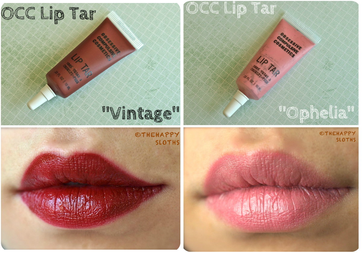 OCC Lip Tars in "Vintage" & "Ophelia": Review and Swatches | The Happy ...