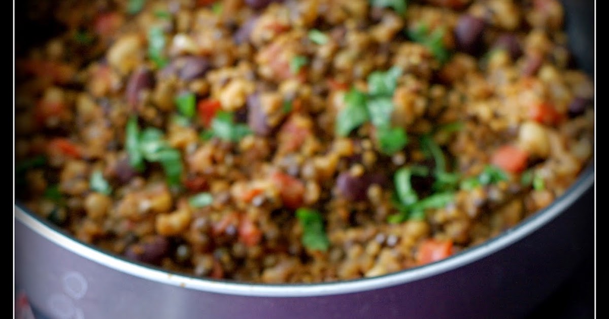 Chili aux lentilles vertes du Puy et quinoa (vegan et sans gluten)