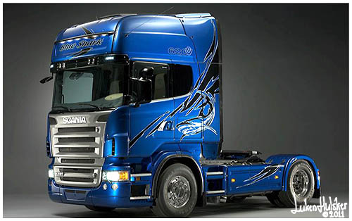 SCANIA: Scania R620 V8 Blue Sharks