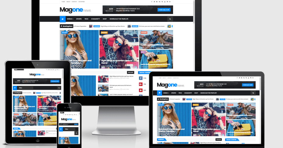 MagOne - Responsive Magazine Blogger Template