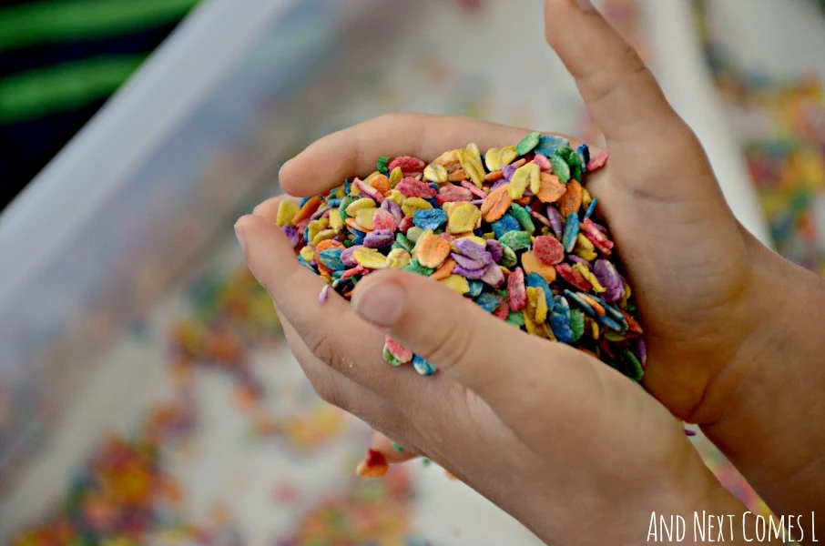 Rainbow Oats {How to Dye Oats for Sensory Play} | And Next Comes L ...