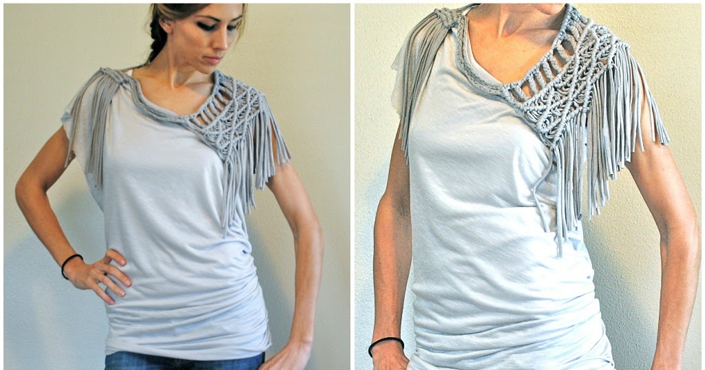 Trash To Couture: Macrame Tshirt Yarn Top