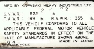 Replacement VIN (vehicle identification number) Stickers: Motorcycle ...