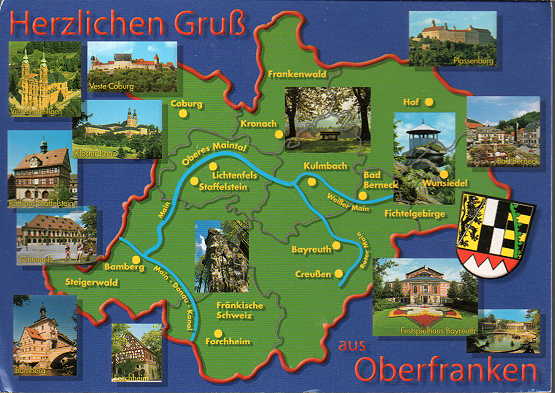 Scriptor's Postcards: 486 - A Map of Oberfranken