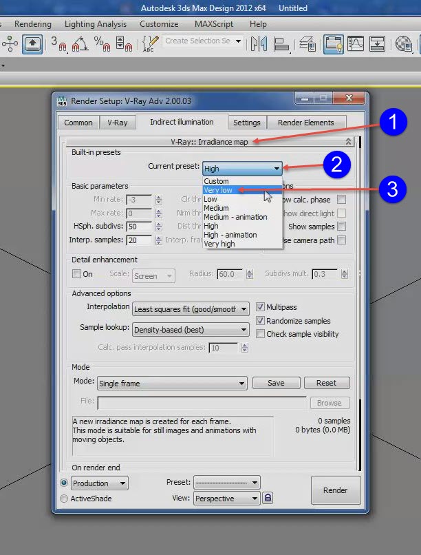 How Do ?: 3dsMax : V-Ray Setting Fast Render