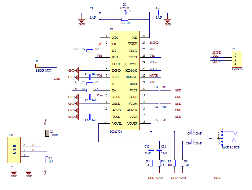 SKEMA RANGKAIAN SOUD CARD PCM2704 ~ Hobi Elektronika