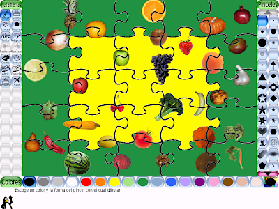 Lorena Vidella: Por una alimentación sana: Puzzle de frutas y verduras