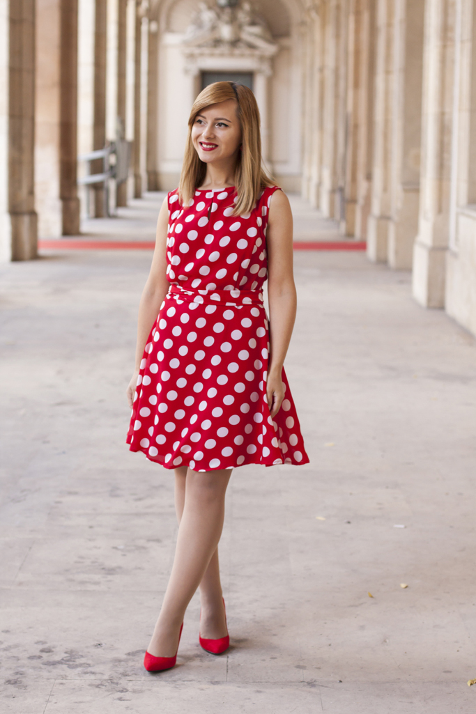 How To Wear The Red Polka Dot Dress - ADINA NANEŞ | Fashion, Beauty ...