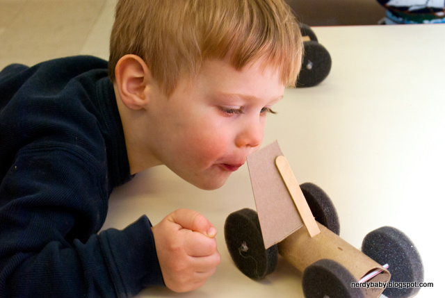 Nerdy Science: Sail Cars with 2-3 yr olds