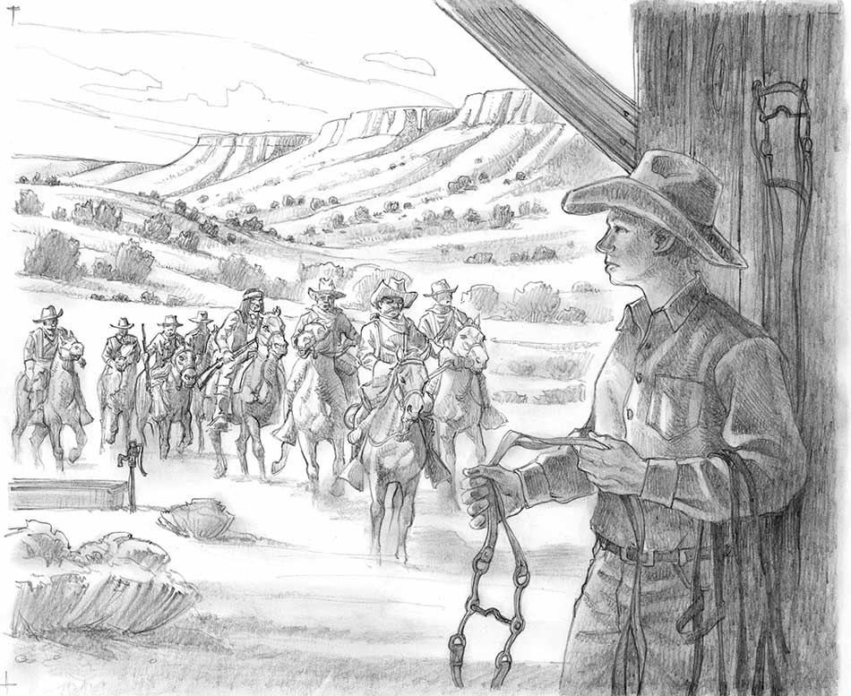 Running With Geronimo - Final Drawing | LIFE NEEDS ART