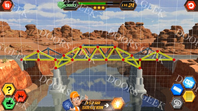 Bridge Construction Simulator [Easy] Level 21 ~ Doors Geek