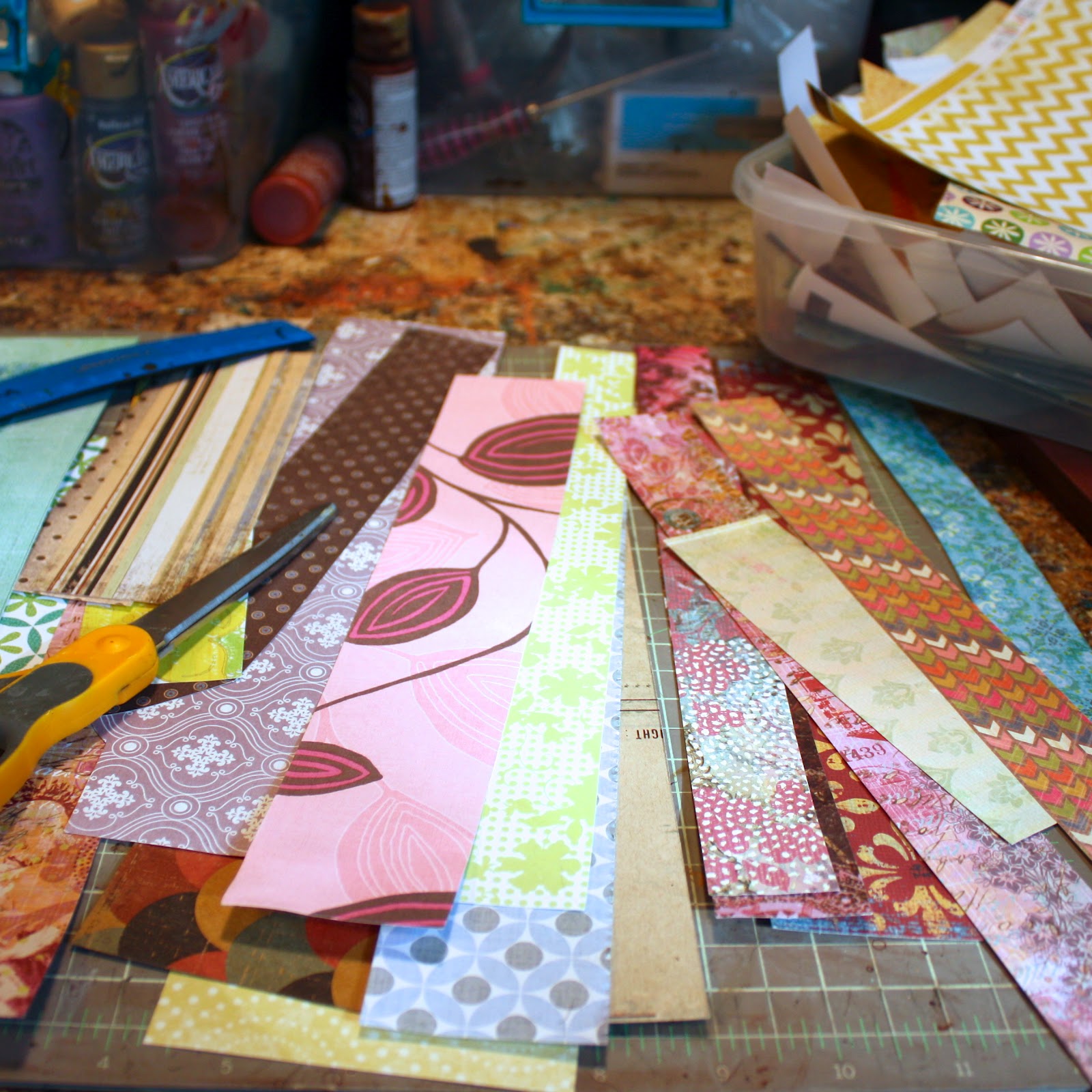 Things With Wings: Using Up my Paper Scraps