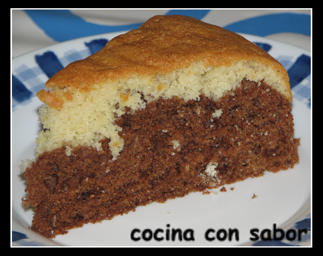 Bizcocho de chocolate y coco