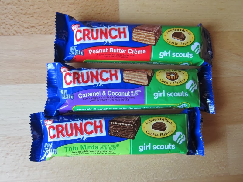 Review: Nestle Crunch Girl Scout Candy Bars | Brand Eating. Your Daily ...