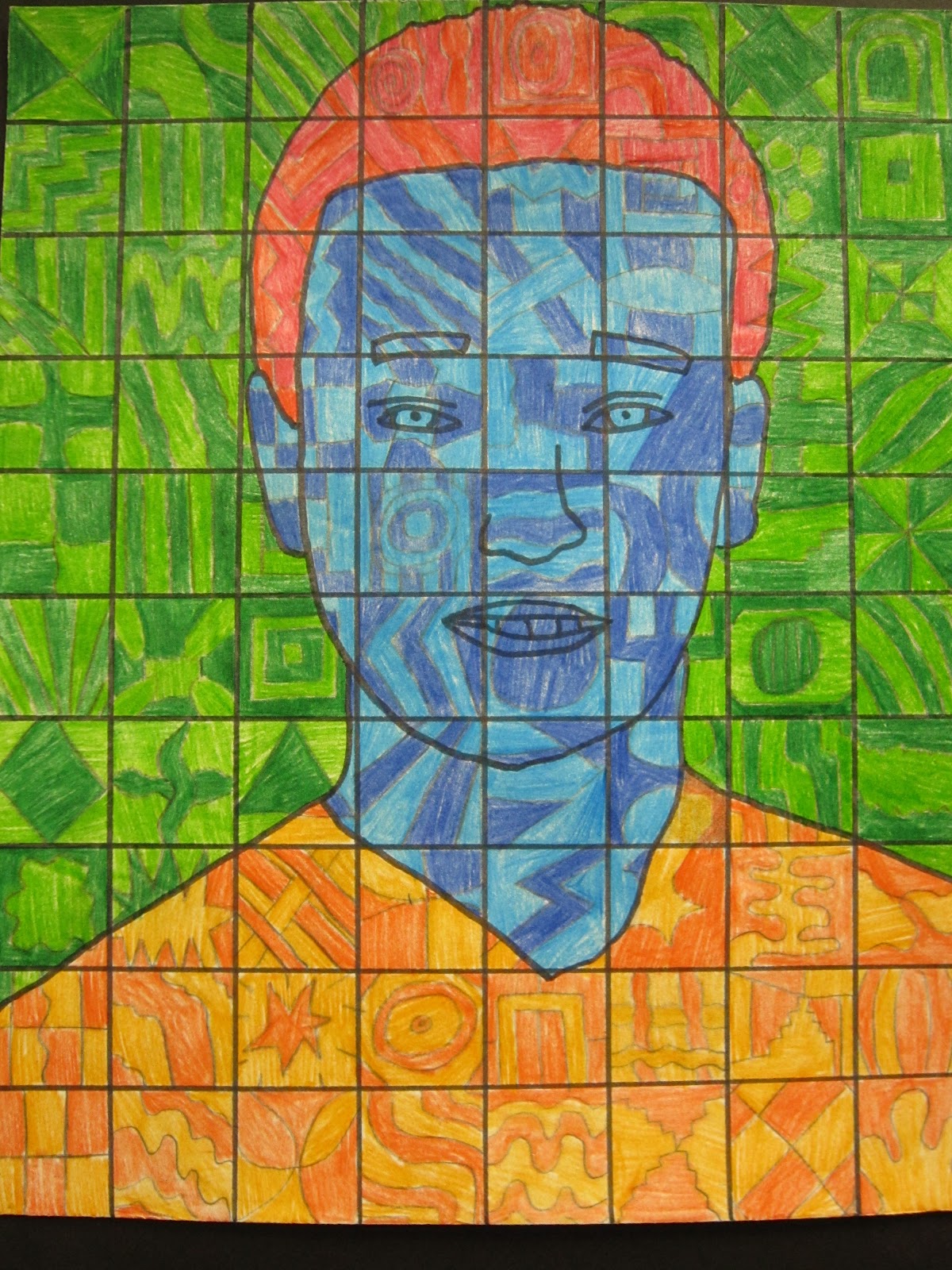 Mrs. Wille's Art Room: Self-portraits in style of Chuck Close