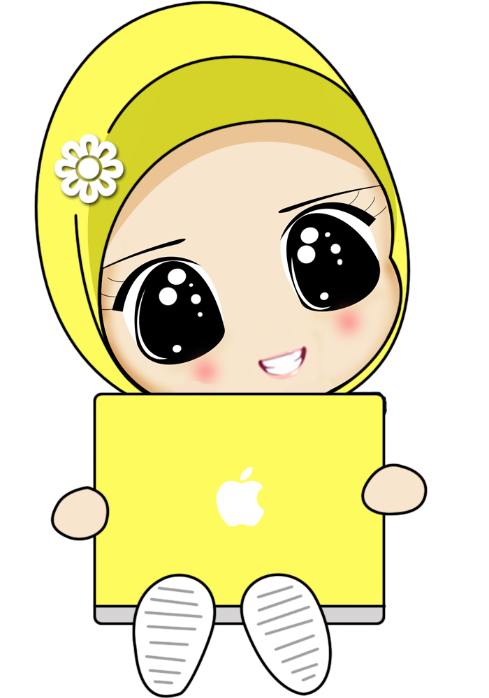 Fizgraphic: Freebies Doodle Muslimah Comel (Macbook Apple)