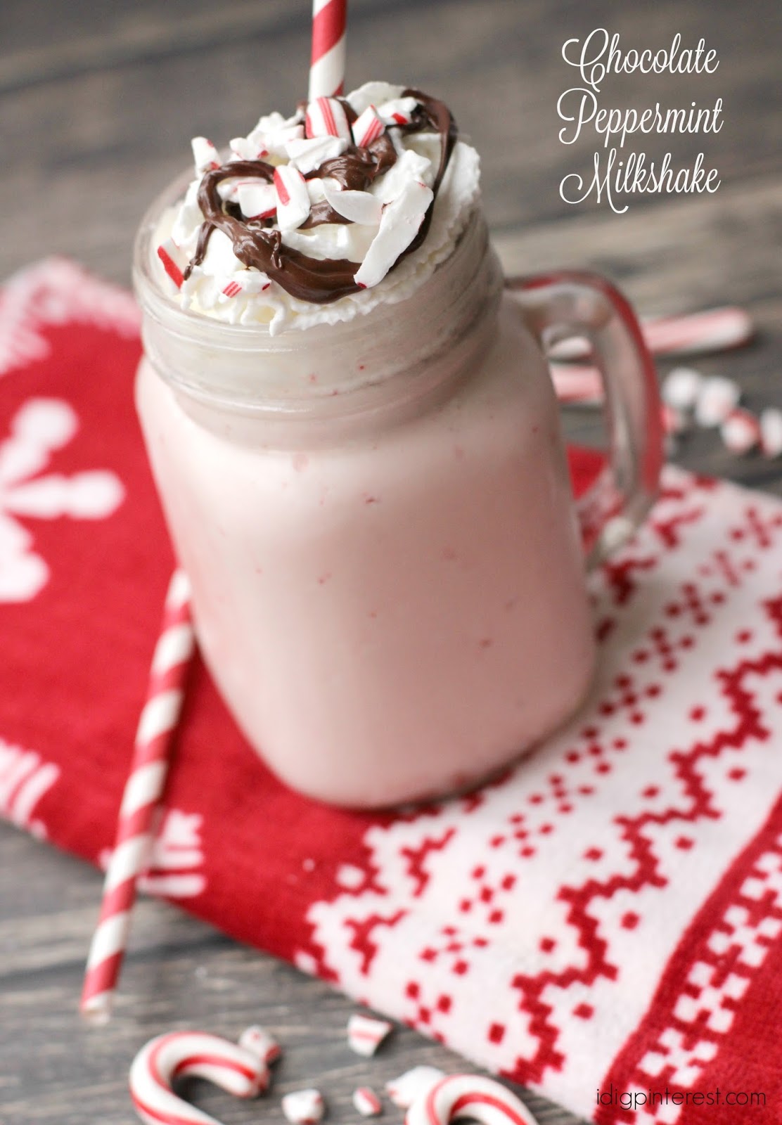 Chocolate Peppermint Milkshake - I Dig Pinterest