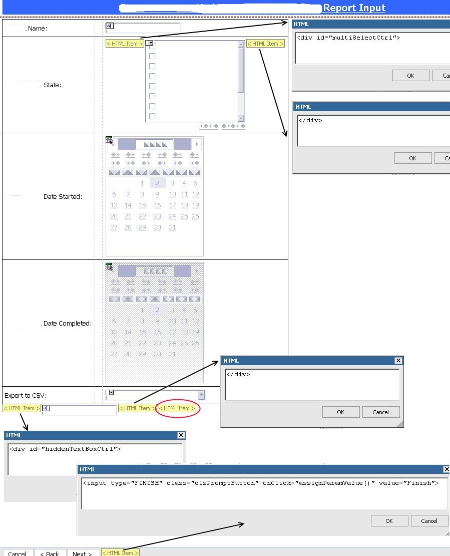 Cognos Report Studio Multi-Select Input Parameters: Creating an Input Page with a multi select ...