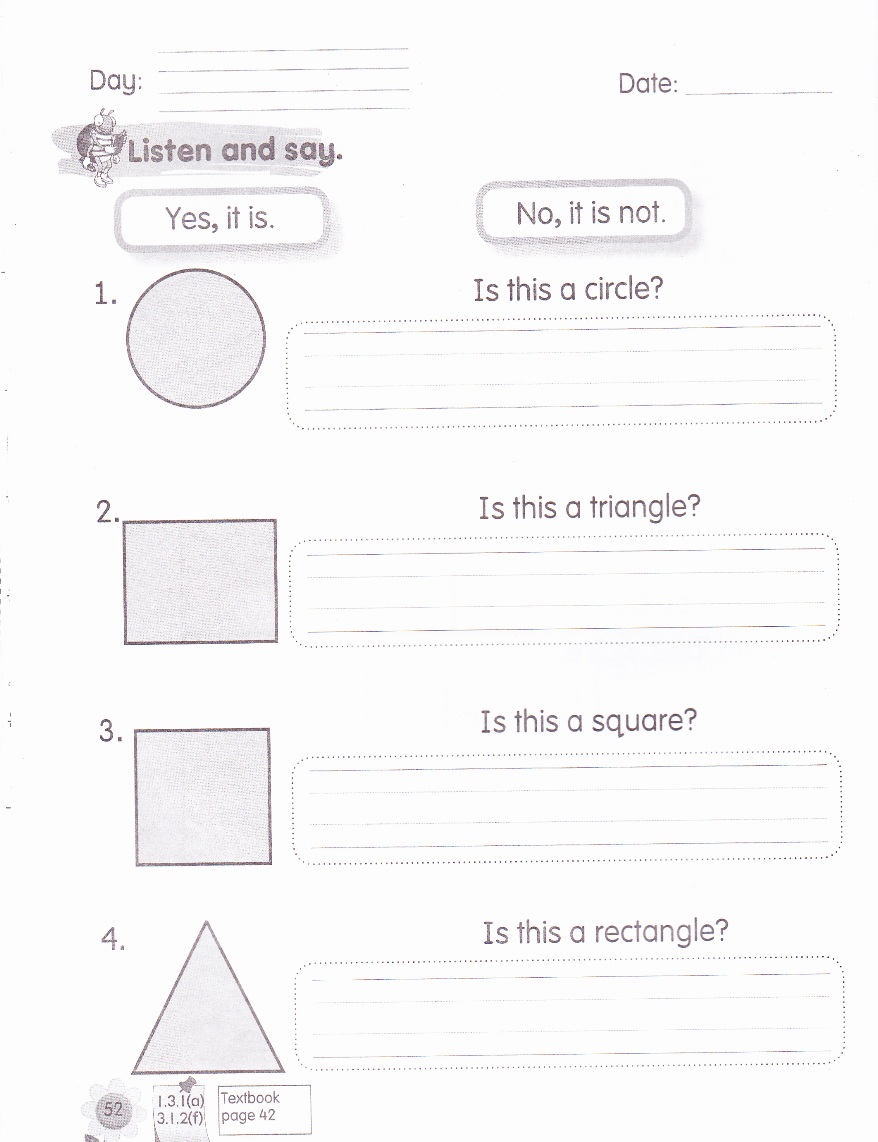 KSSR Year 1 English: Exercise