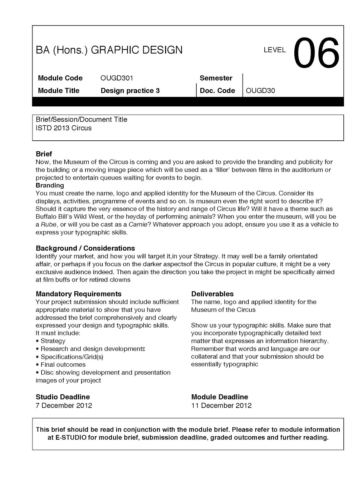 Design Practice: Rationale & Statement of Intent