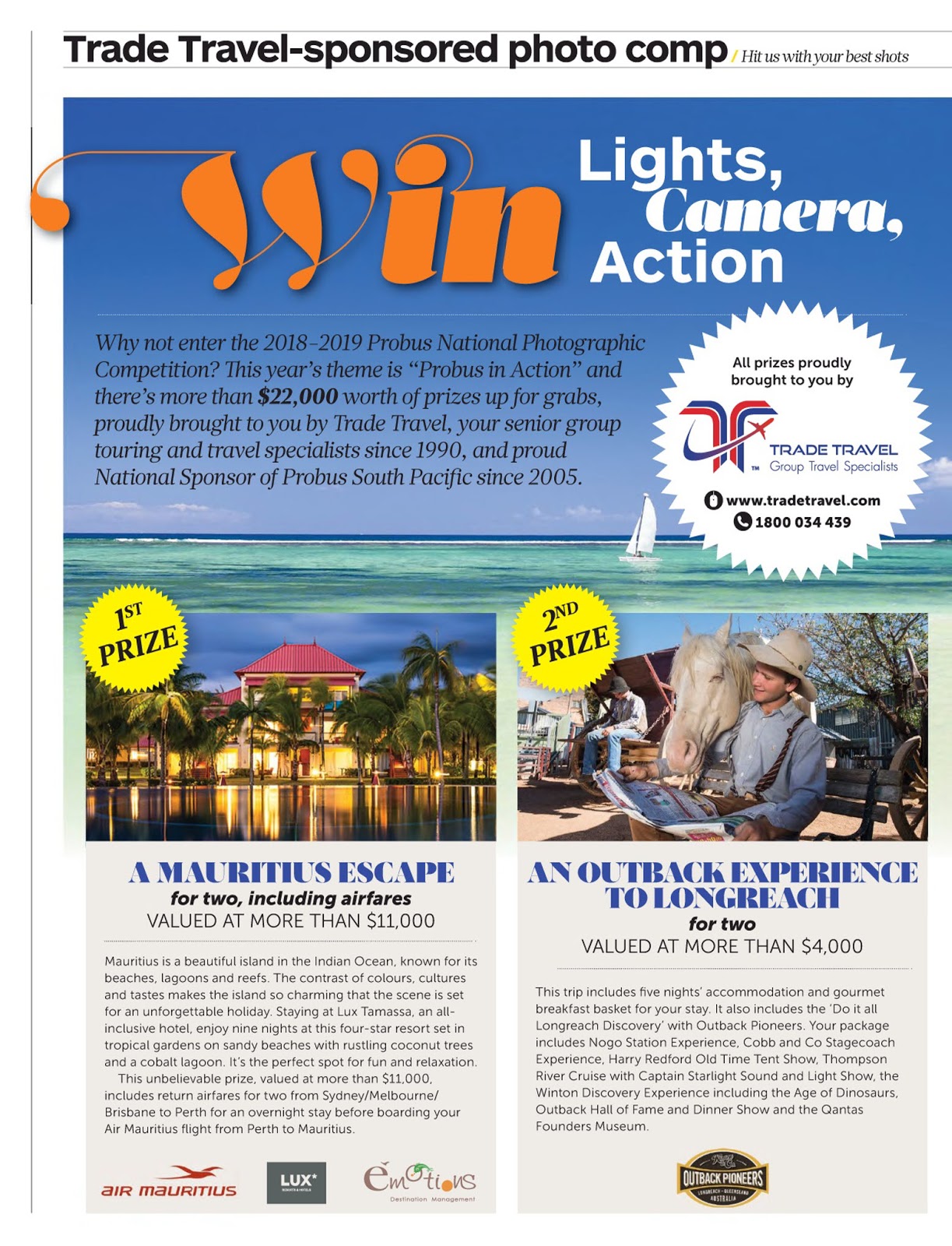 Probus Members: Fantastic travel prizes to be won