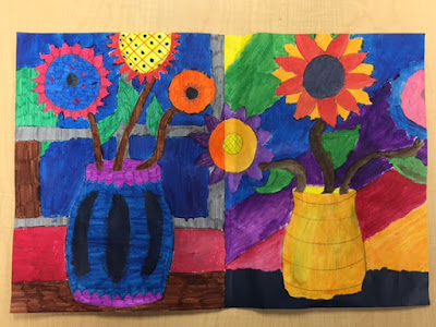 Ms.Mejia's Art Teaching Adventures: Vincent Van Gogh Spring flower vases