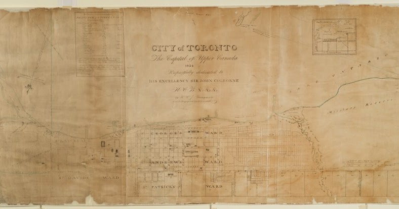 Fort York and Garrison Common Maps: 1834 HWJ Bonnycastle/Tazewell: City ...