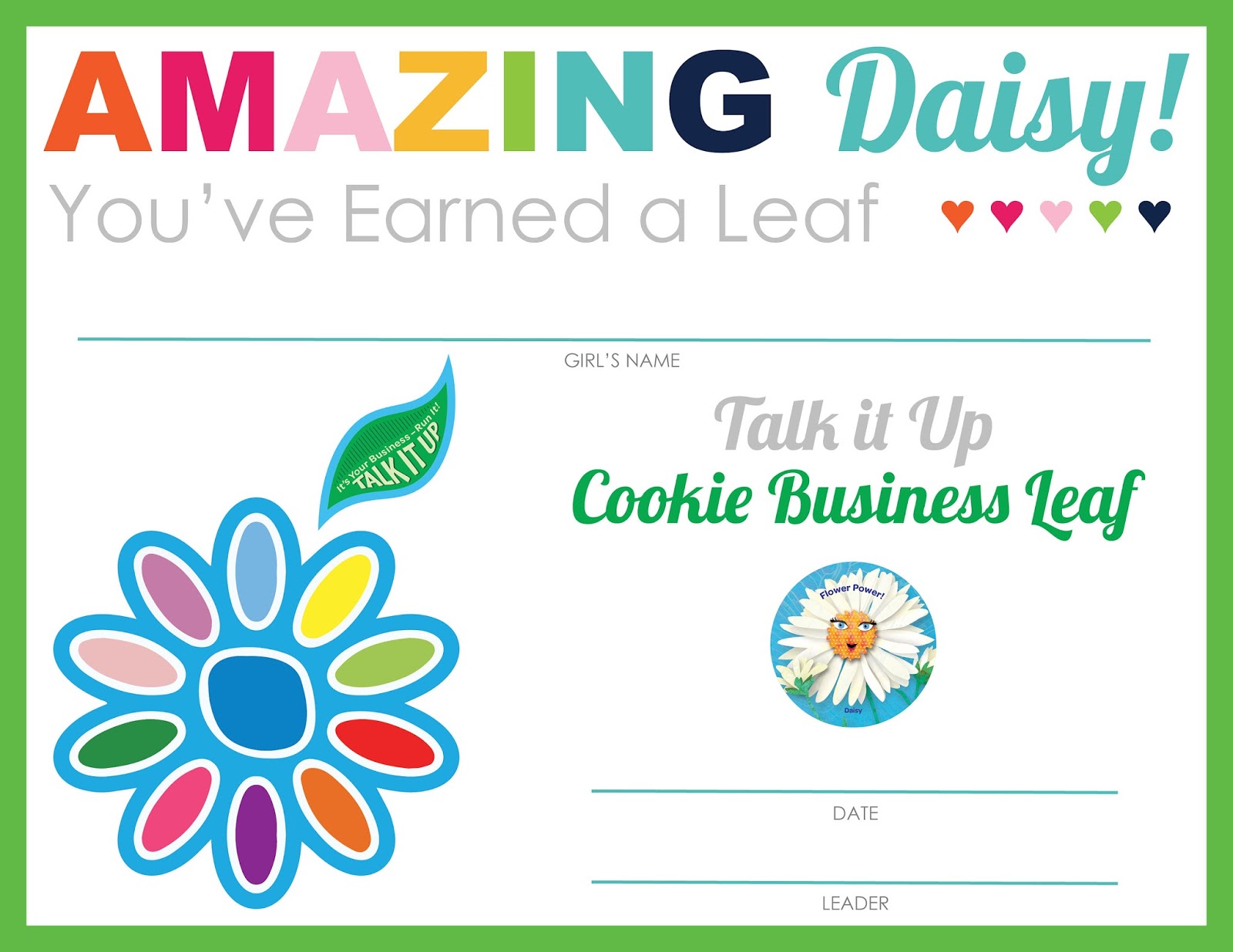 Girl Scout Daisy Petals Printable