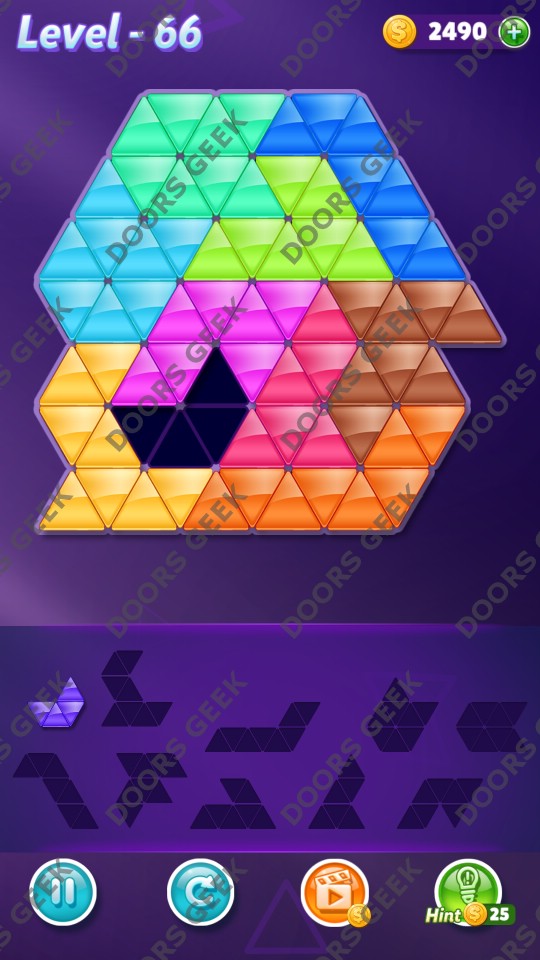 Block! Triangle Puzzle 10 Mania Level 66 Solution ~ Doors Geek