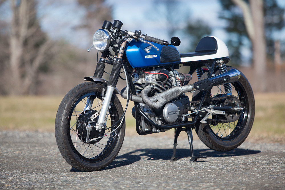 biker excalibur II: 1973 Honda cl350 cafe racer by Northeast-sportscar