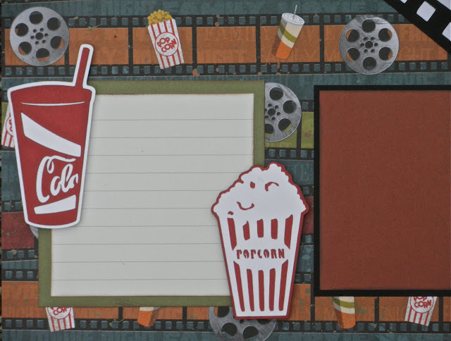 Cricut Crazy Scrapper: Movie Night layout (for Exploring Cricut)