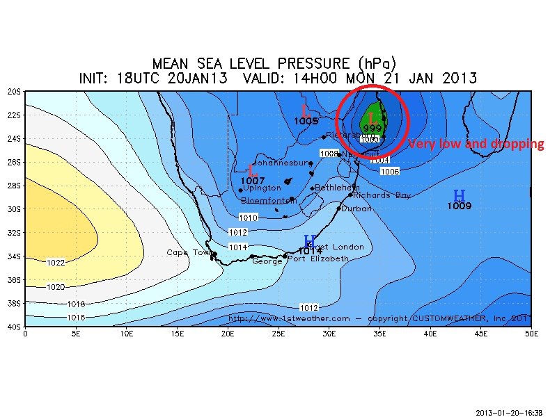SA Weather and Disaster Observation Service: WATCH: Tropical Low ...