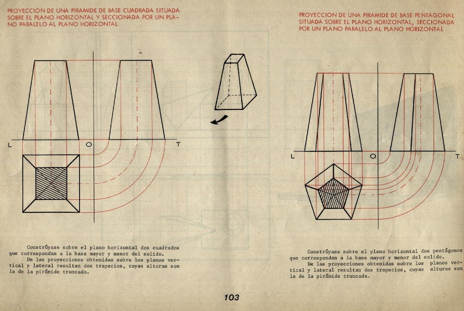 Notas de Dibujo Técnico Para Estudiantes : Proyección de Triángulo ...
