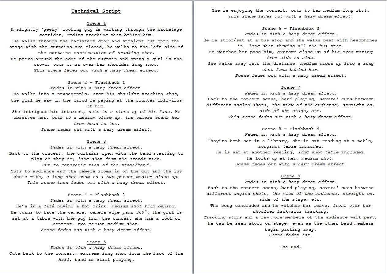 Melissa Media Projects: Technical Script