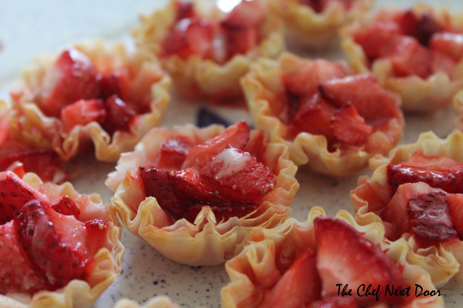 Mini Strawberry Tarts with Lemon Glaze