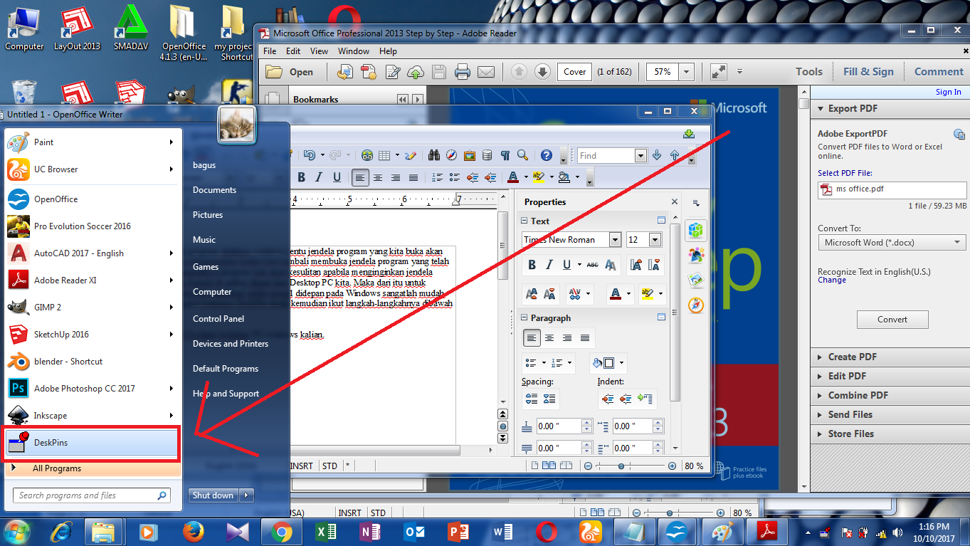 Cara Pin Program Agar Selalu Tampil Di Atas Pada Windows - bagus3d
