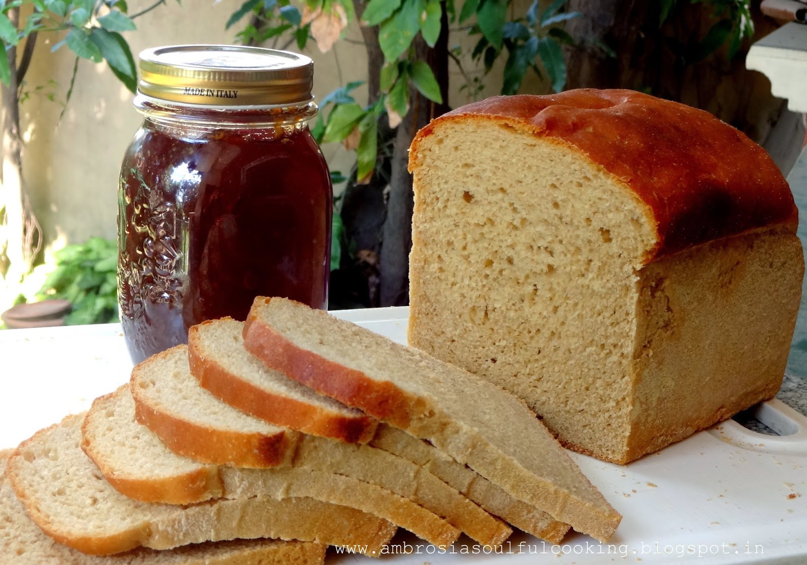 Whole Wheat Sandwich Bread | Atta Bread | 100 % Whole Wheat Sandwich ...