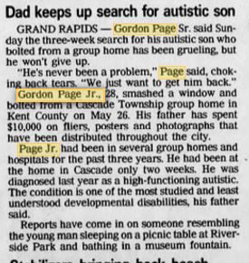 Quick Entry # 2: Missing-Gordon Thomas Page Jr. - CrimeBlogger1983