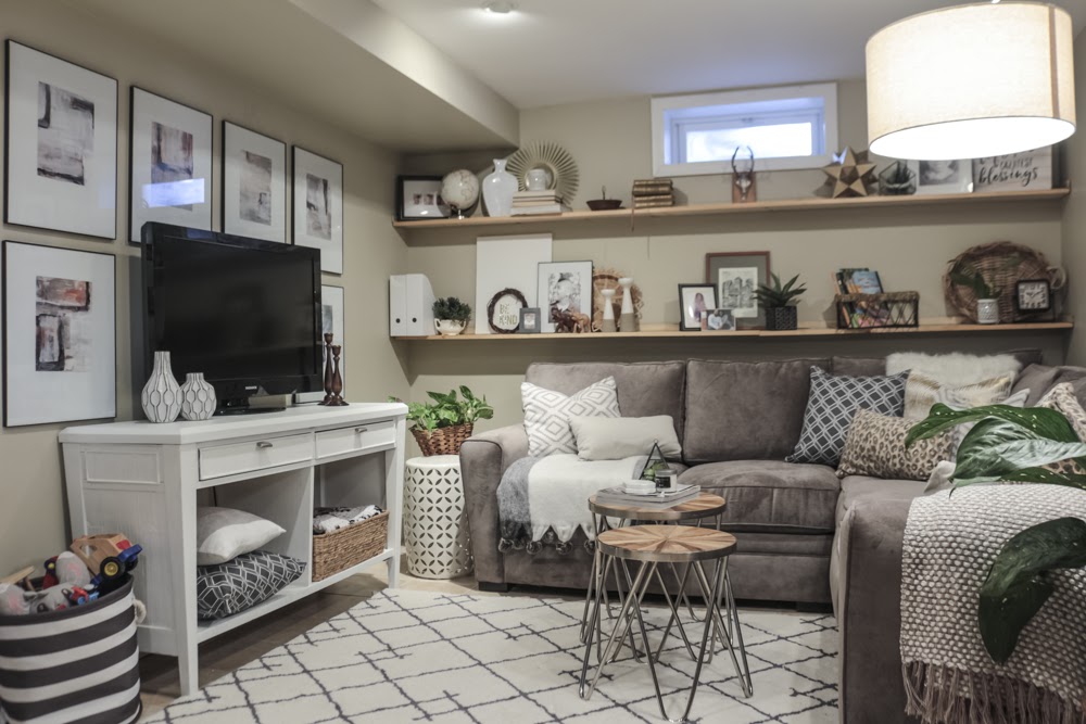 Cozy Basement Family Room Reveal - Made by Carli