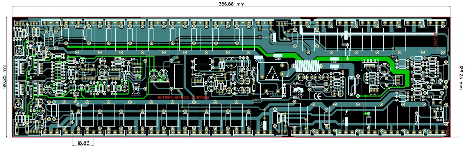 DK Tech PCB Audio Power AMPLIFIER: PCB CLASS TD DAN CLASS AB