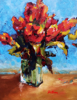 Pat Warren Fine Art: Still Life Floral Painting,Flower Art "Tulip Sun ...