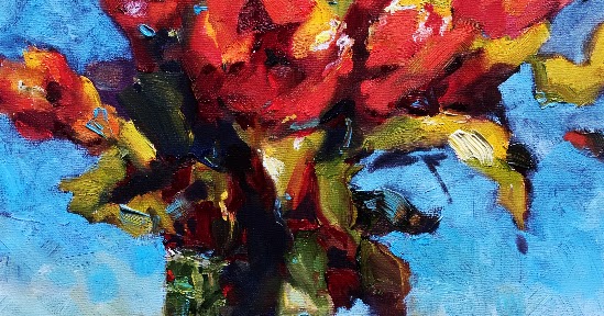 Pat Warren Fine Art: Still Life Floral Painting,Flower Art "Tulip Sun ...