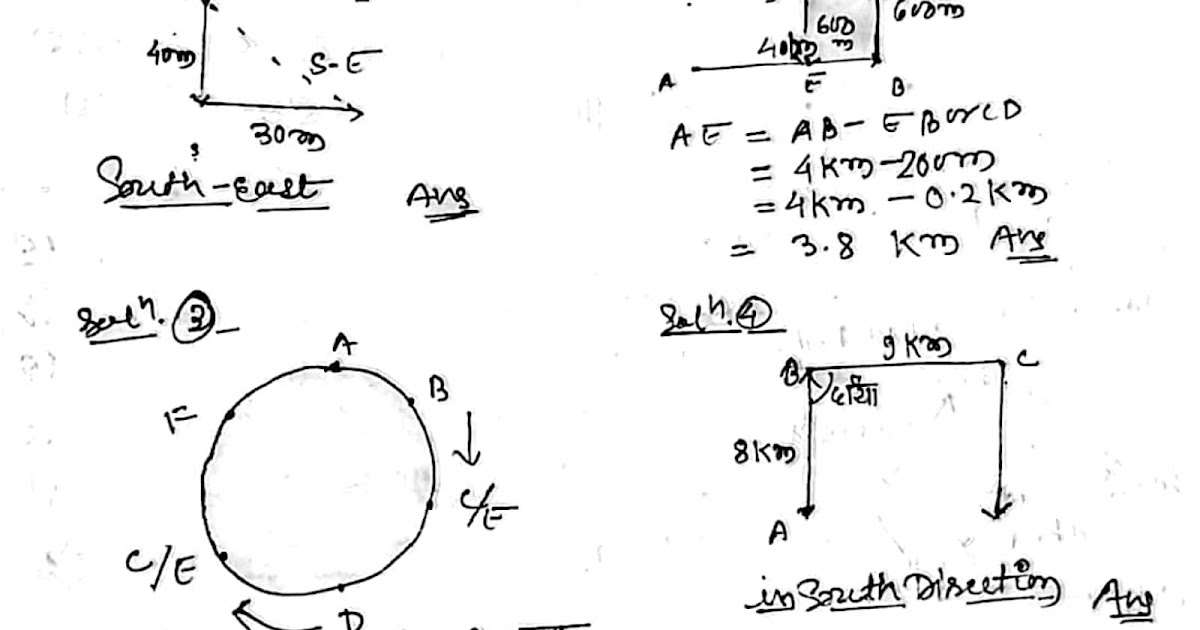 DIRECTION AND DISTANCE REASONING MATH'S
