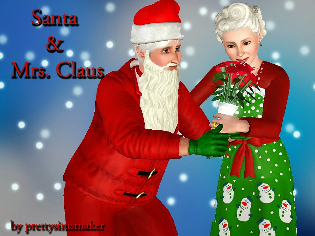 Sims and Just Stuff: Santa & Mrs. Claus by prettysimsmaker