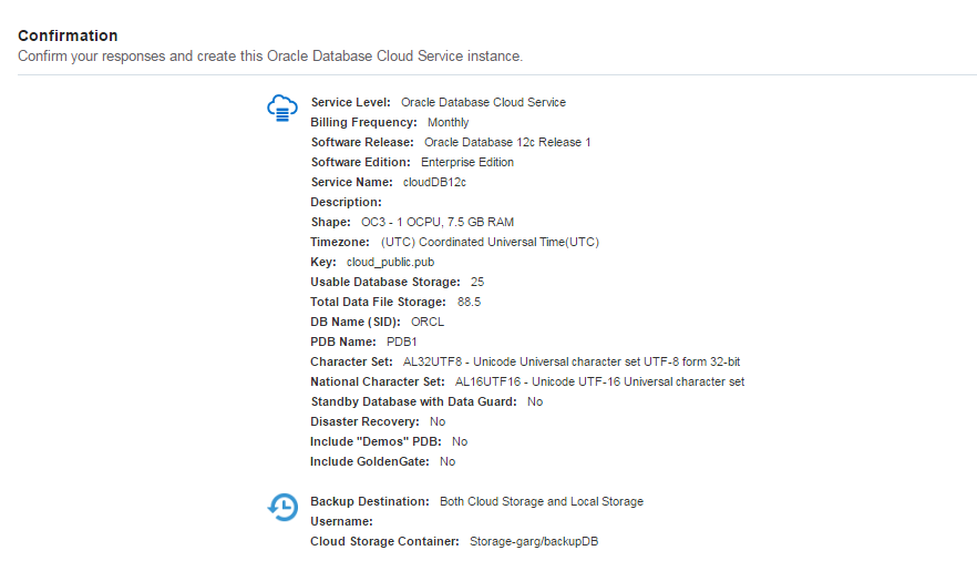 SOA Cloud - Create Oracle Database Cloud Service Instance - Oracle ... SOA Cloud - Create Oracle Database Cloud Service Instance - Oracle ...